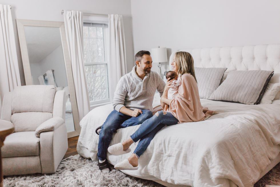 Newborn Lifestyle Session | The Miner Family | Bedford, NH - Ali B ...